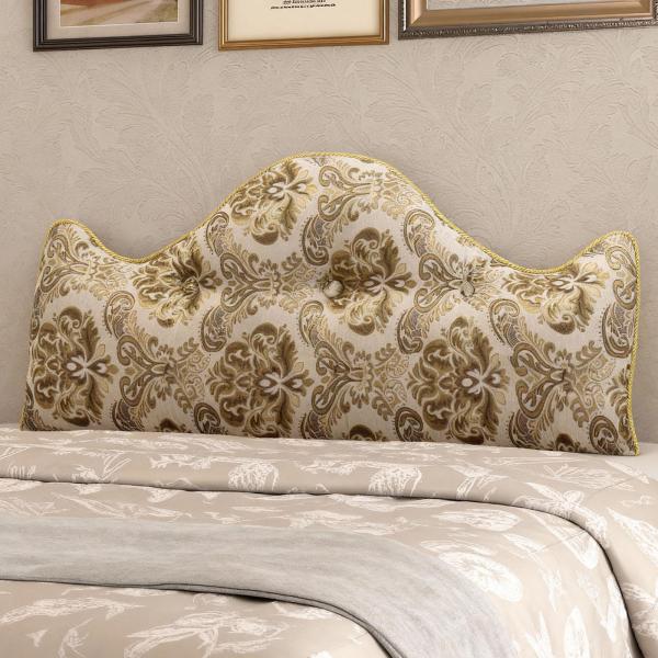 商品名: LELEFIDO ヨーロピアン ラグジュアリー ヘッドボードピロー クラシック ヴィンテージ 装飾 ベッドピロー 刺繍花柄 ソフトな読書用枕 ベッドの背もたれサポート用 取り外し可能なカバー LELEFIDO European L...