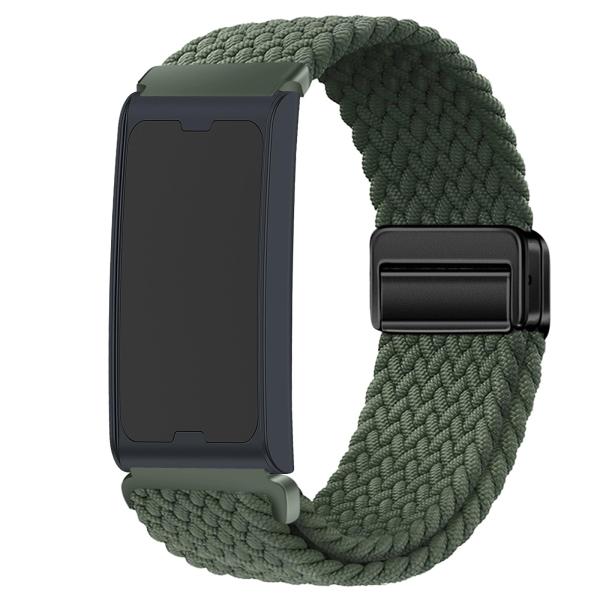 商品名: PONATTENO 編組バンド Amazfit Helio Strap/CMF Watch 3 Pro対応 磁気バックルデザイン 通気性 ソフト伸縮 スポーツリストバンド ヘリオストラップ フィットネストラッカー用 (グリーン) ...
