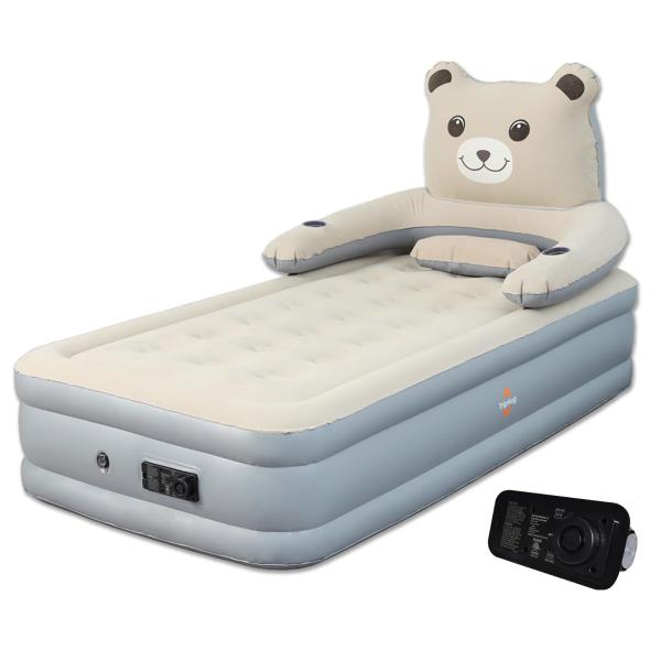 商品名:  Air Mattress with Headboard, 16" Inflatable Bed with Built-in Electric Pump, 2-Min Quick Inflation/Deflation, Leak...