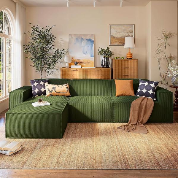 商品名:  Marsail Modular Sectional Sofa, 111" L-Shaped Cloud Boneless Sectional Couch with Deep Seat, Freely Combinable Mod...