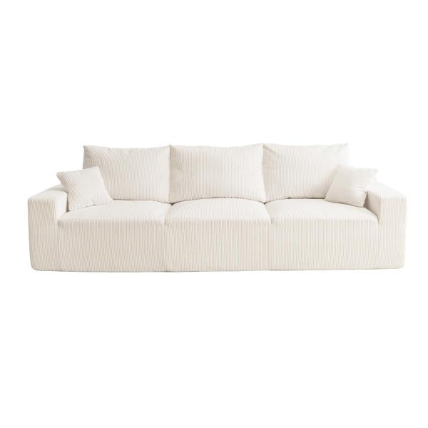 商品名:  TZXTW 110" Corduroy Traditional Sofa, Clearance Couches with No Assembly, Modern Sofa Couch with Slow-Recovery Foa...