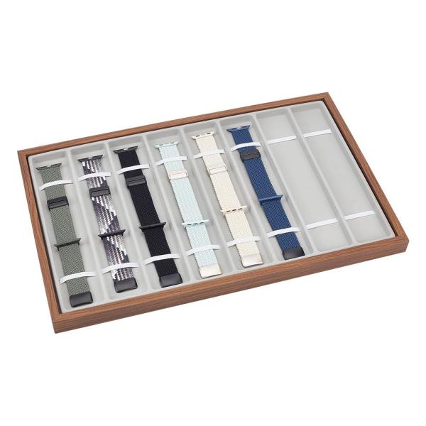 商品名: PH PandaHall 8スロット 腕時計バンドオーガナイザー 木製時計ストラップ 収納ケース 腕時計バンドボックス ディスプレイトレイ 透明アクリル蓋付き 男女兼用 ホームストア ホリデーギフト 16x10x0.8インチ PH...
