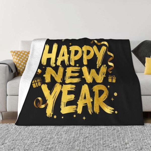 商品名:  Happy New Year Confetti Fireworks New Year's Eve Outfit Premium Fleece Blanket, Ultra-Soft Plush Throw Blanket, Wa...