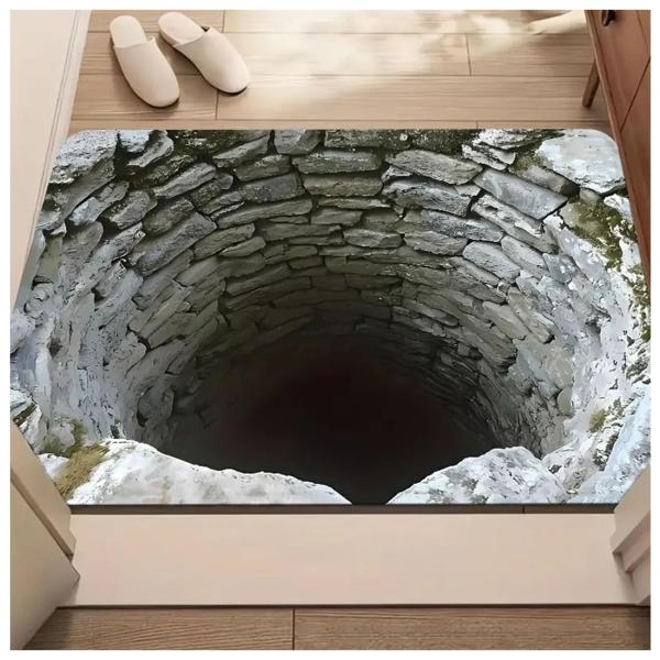 商品名:  Lanenow Optical Illusion Rug, 3D Rugs Optical Illusion Non-Slip Visual Trap Floor Mat for Indoor and Outdoor Use, ...