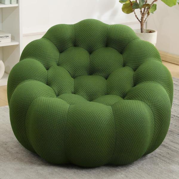 商品名:  36" Oversized Bubble Chair, Upholstered Mesh Fabric Bubble Sofa Couch &amp; Floor Lounge Chair with 3D Honeycomb D...
