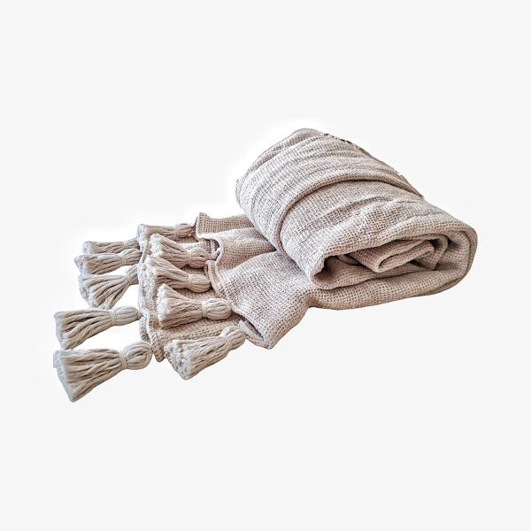 商品名: Guzel Decohome - 豪華で居心地の良いスローブランケット - L 50 x 90インチ 暖かいブランケット オールシーズン用 ? ソフトホワイトとピンクのブランケット ? プレミアム100% ハンドメイドタッセル付き...