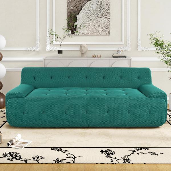 商品名:  TZXTW 86" Deep Seat Rustic Couch, Contemporary Sofa with Low Armrest, Modern Accent Couch with Tufted Design for L...