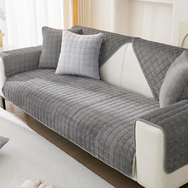 商品名:  KaviKon Unfitted Fabric Slipcovers for Furniture, Couch Cover Sofa Covers Washable, Velvet Fuzzy Sofa Slipcovers f...