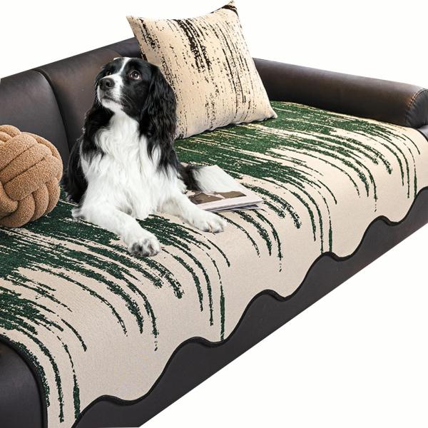 商品名:  Pet Couch Cover，Anti Slip Sofa Covers，Irregularity Furniture Protector，Breathable Washable Chenille Sofa Cushion（E...