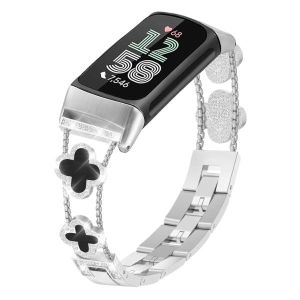 商品名: Alociaga キラキラメタルバンド Fitbit Charge 6/ Charge 5 女性用 ドレッシーブレスレット ジュエリーウォッチバンド Fitbit Charge 6 フィットネス&amp;ヘルストラッカー用 Alo...