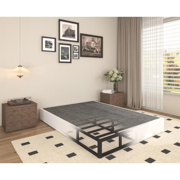 商品名: Tusonac 9インチ ヘビーデューティー メタル クイーン ボックス スプリングマットレス ファンデーション 3000ポンド 高容量 ベッドベース ノンスリップサポート付き ノイズ構造なし 組み立て簡単 丈夫なファブリックカバ...