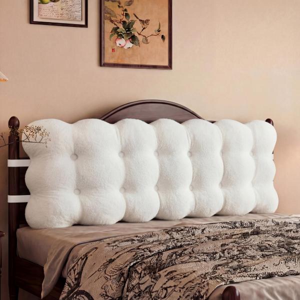 商品名:  LELEFIDO Upholstered Headboard Queen Bed,Wall Mounted Headboard Pillow with Straps,Large Reading Pillow for Bed So...