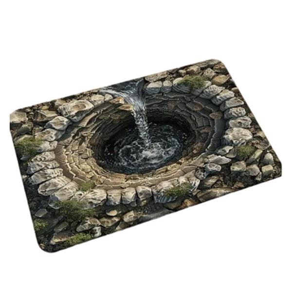 商品名:  Front Door Mat Indoor Outdoor Entrance All-Weather 3D Optical Visual Illusion Rug with Brick Bottomless Hole Groun...