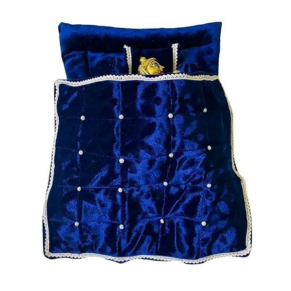 商品名:  Aureeva LADDU Gopal Bed for Winter Set Soft Fabric and Comfortable for Krishna Dress, (Pack of 1) (Blue)ブランド: Aure...