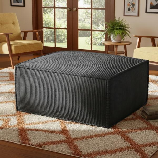 商品名:  Marsail Modular Sectional Sofa Ottoman, 31" Corduroy Foot Stool, Boneless Footrest Cloud Couch for Living Room, Be...