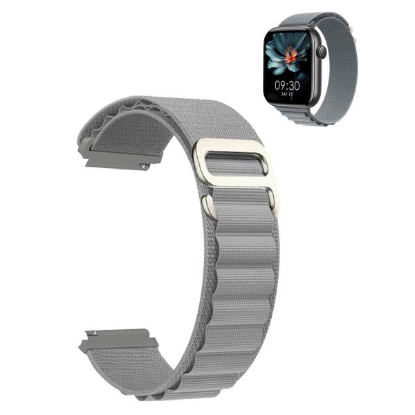 商品名: YAJOJO(ヤジョジョ) AcclaFit P5スマートウォッチ用バンド ナイロンスポーツリストバンド AcclaFit P5スマートウォッチ用 速乾性 吸汗性 交換用スマートウォッチストラップ 調節可能なリストバンド グレー ...