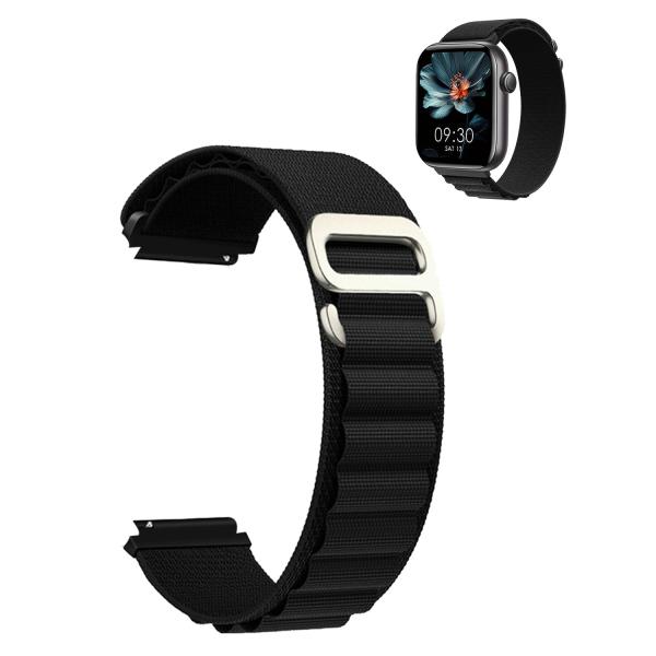 商品名: YAJOJO(ヤジョジョ) AcclaFit P5スマートウォッチ用バンド ナイロンスポーツリストバンド AcclaFit P5スマートウォッチ用 速乾性 吸汗性 交換用スマートウォッチストラップ 調節可能なリストバンド ブラック...