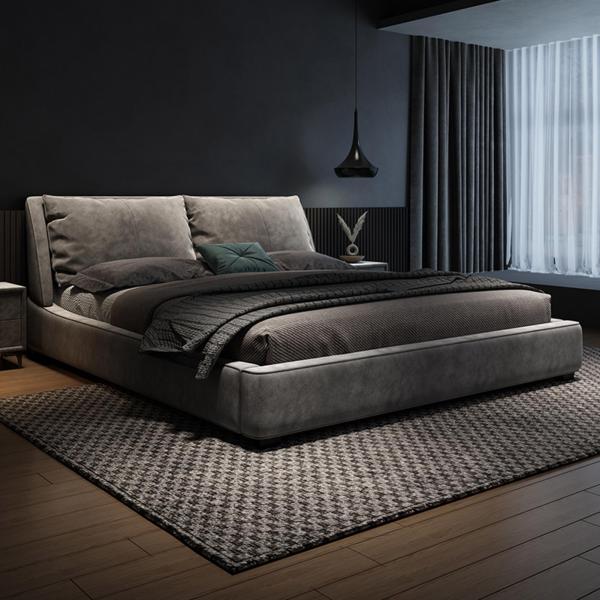 商品名:  DLCQIJI Queen Size Mid-Century Upholstered Platform Bed Frame with Wingback Headboard and Drawers Wooden Slats Sup...