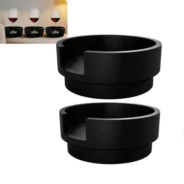 商品名:  Universal Couch Cup Holder Adapter Insert, for Mugs &amp; Wine Glasses, Spill-Free Drink Storage for Sofa-2packブラン...