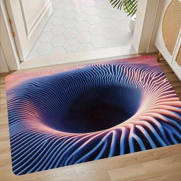 商品名:  3D Hole Illusion Rug, 3D Rugs Optical Illusion Rugs Holes, Trap Optical Illusion Bottomless Non-Slip Doormat, Non-...