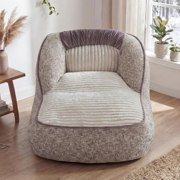 商品名:  LELEFIDO Giant Bean Bag Chair for Adults, Oversized Comfy Lounge Floor Sofa, Luxury Faux Fur Large Chair for Livin...