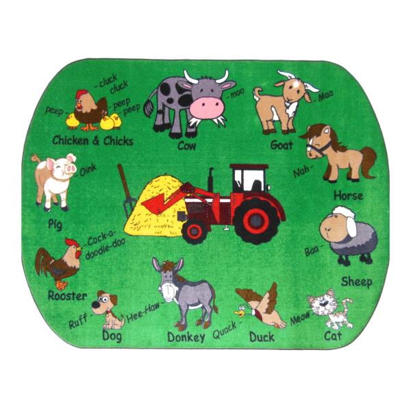 商品名:  SAFECASTLE Kids Carpet ? 6'6" x 8'4" Colorful Farm Sounds Educational Area Rug, Teaches Animal Names &amp; Sounds,...