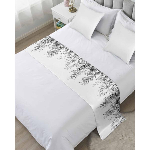 商品名:  DecorLovee Grey Eucalyptus Bed Runners for King Size Bed, Weeping Botanical Decorative Bed Throws for Foot of Bed,...