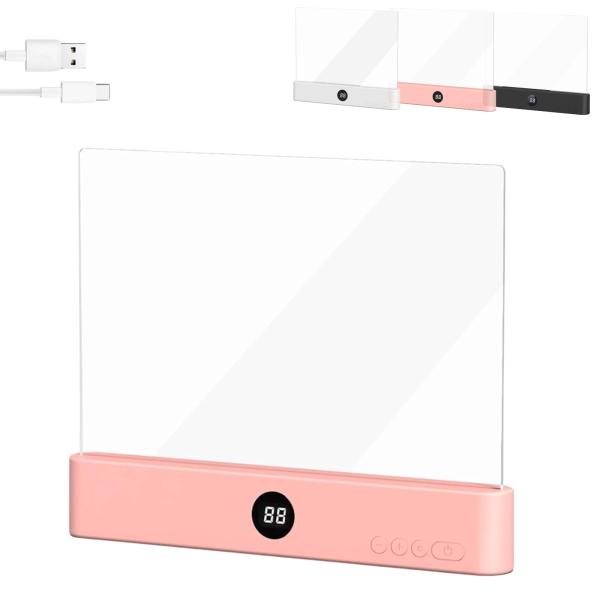 商品名: スマートLED読書灯、充電式クリアLEDフラット読書灯、3色&amp;タイマー付き、調光可能なパネルプレートランプブックフルページライト、夜のベッドでの読書用、読者へのギフト、女性、男性用。 Smart Led Reading L...