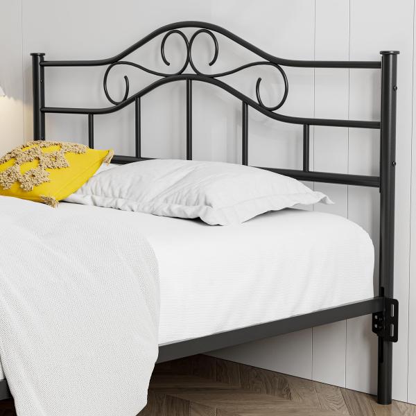 商品名:  IKIFLY Metal Full Size Headboard, Farmhouse Scrollwork Design, Adjustable Height, Steel Curved Full Headboard Only...
