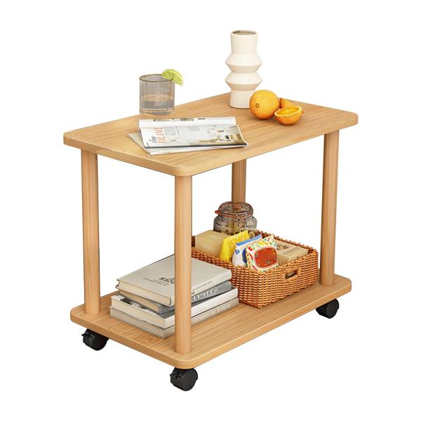 商品名:  Labufiz 360° Swivel Side Table with 2 Tier Open Shelf, Stable Wood Legs, Easy Assembly Small Tea Tables for Living...
