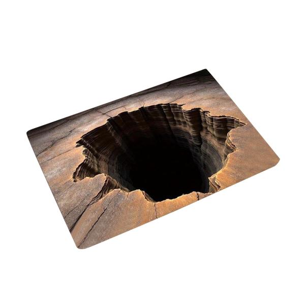 商品名:  Front Door Mat Indoor Outdoor Entrance, Bottomless Hole 3D Optical Illusion All-Weather Doormat, Non-Slip Visual I...