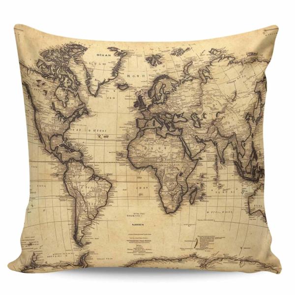 商品名:  Gluypora Beige Map Pillow Covers 16x16 Inch for Couch Bed Sofa, Retro Farmhouse Abstract Illustration Art Decorati...