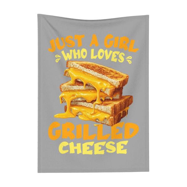 商品名:  Just A Girl Who Loves Grilled Cheese Flannel Throw Blanket 30x40 Inch Cozy Soft Blanket for Sofa Bed Travel Camp3ブ...