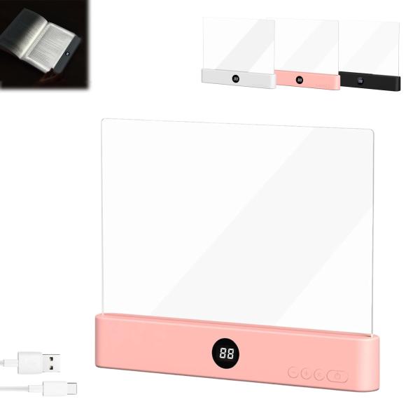 商品名: スマートLED読書灯、充電式クリアLEDフラット読書灯、3色&amp;タイマー付き、調光可能なパネルライトブックフルページライト、夜のベッドでの読書用、本好き、女性、男性へのギフト。 Smart Led Reading Light...