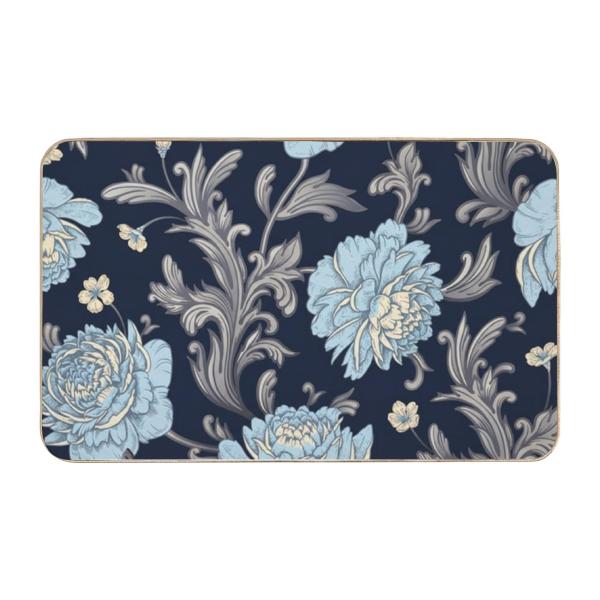 商品名:  dcetiAAm Flannel Front Door Mat Indoor Entrance 16 × 24 Inch, Delicate Scrollwork No Slip Bathroom Rug Water Absor...