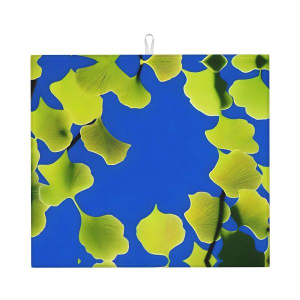 商品名:  Phayah Ginkgo Biloba Pattern Dish Drying Mat For Kitchen Counter Absorbent, Aesthetics Kitchen Decor 18"X16"ブランド: ...