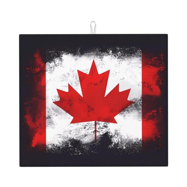 商品名:  Phayah Canadian Flag Pattern Dish Drying Mat For Kitchen Counter Absorbent, Aesthetics Kitchen Decor 18"X16"ブランド: ...