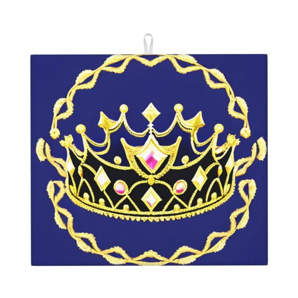 商品名:  Phayah Fantasy Tiara Pattern Dish Drying Mat For Kitchen Counter Absorbent, Aesthetics Kitchen Decor 18"X16"ブランド: ...