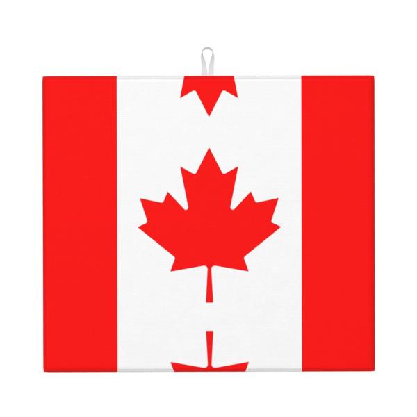 商品名:  Phayah Canadian Flag Pattern Dish Drying Mat For Kitchen Counter Absorbent, Aesthetics Kitchen Decor 18"X16"ブランド: ...