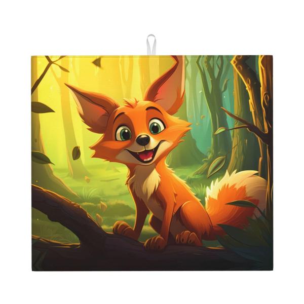 商品名:  Phayah Cute Little Fox Drying Mats For Kitchen Counter 16〓―18 In Microfiber Drying Mat Kitchen Accessories Dish Ra...