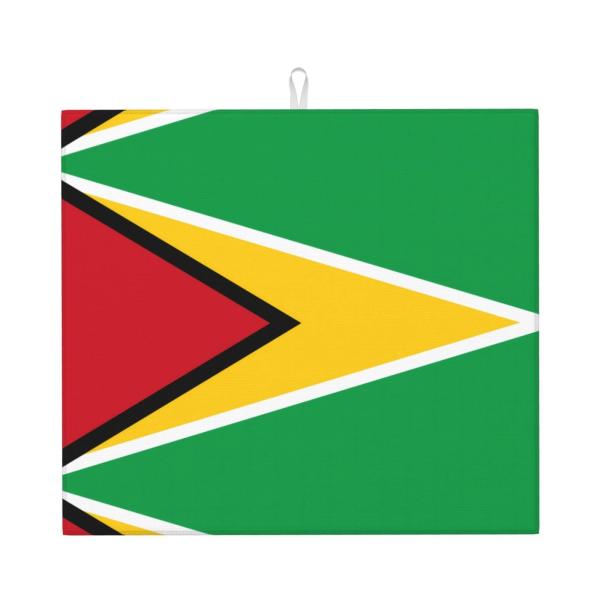 商品名:  Phayah Flag Of Guyana Pattern Dish Drying Mat For Kitchen Counter Absorbent, Aesthetics Kitchen Decor 18"X16"ブランド:...