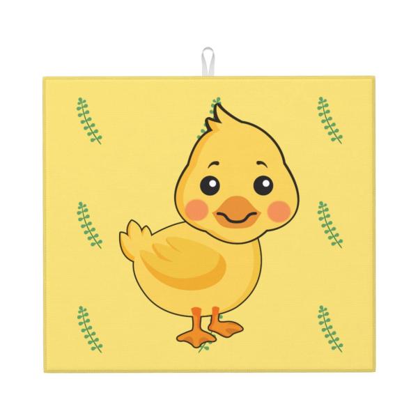 商品名:  Phayah Cartoon Duck Pattern Dish Drying Mat For Kitchen Counter Absorbent, Aesthetics Kitchen Decor 18"X16"ブランド: P...