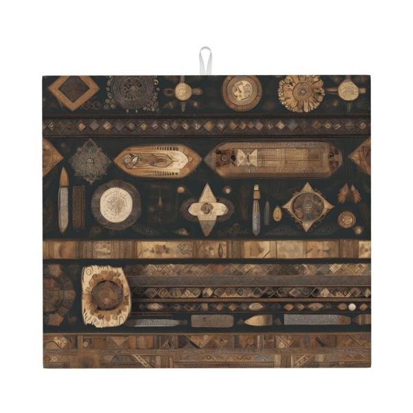 商品名:  Phayah Bohemian Style Pattern Dish Drying Mat For Kitchen Counter Absorbent, Aesthetics Kitchen Decor 18"X16"ブランド:...