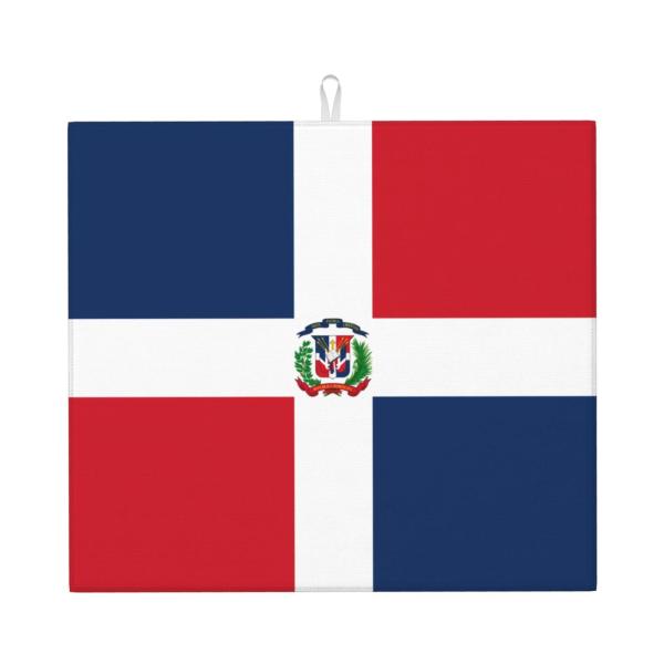 商品名:  Phayah Dominican Republic Pattern Dish Drying Mat For Kitchen Counter Absorbent, Aesthetics Kitchen Decor 18"X16"ブ...