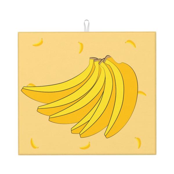商品名:  Phayah Cartoon Banana Pattern Dish Drying Mat For Kitchen Counter Absorbent, Aesthetics Kitchen Decor 18"X16"ブランド:...