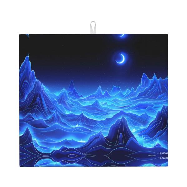 商品名:  Phayah Blue Moon Blue Mountain Drying Mats For Kitchen Counter 16〓―18 In Microfiber Drying Mat Kitchen Accessories...