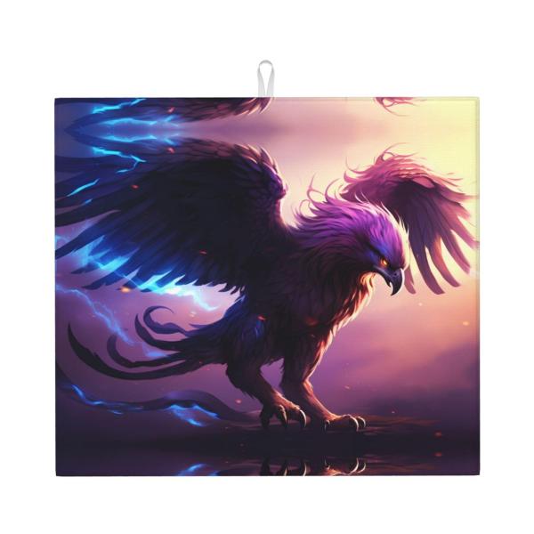 商品名:  Phayah Purple Flame Griffin Drying Mats For Kitchen Counter 16〓―18 In Microfiber Drying Mat Kitchen Accessories Di...