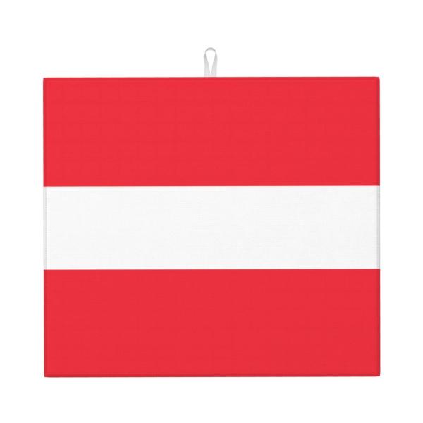 商品名:  Phayah Austrian Flag Pattern Dish Drying Mat For Kitchen Counter Absorbent, Aesthetics Kitchen Decor 18"X16"ブランド: ...