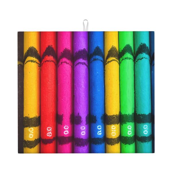 商品名:  Phayah Colored Crayons Pattern Dish Drying Mat For Kitchen Counter Absorbent, Aesthetics Kitchen Decor 18"X16"ブランド...
