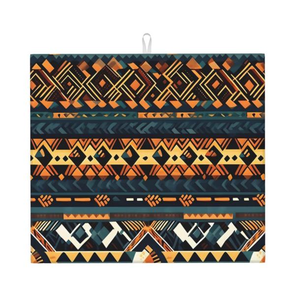商品名:  Phayah African Tribal Ethnic Texture Pattern Dish Drying Mat For Kitchen Counter Absorbent, Aesthetics Kitchen Dec...